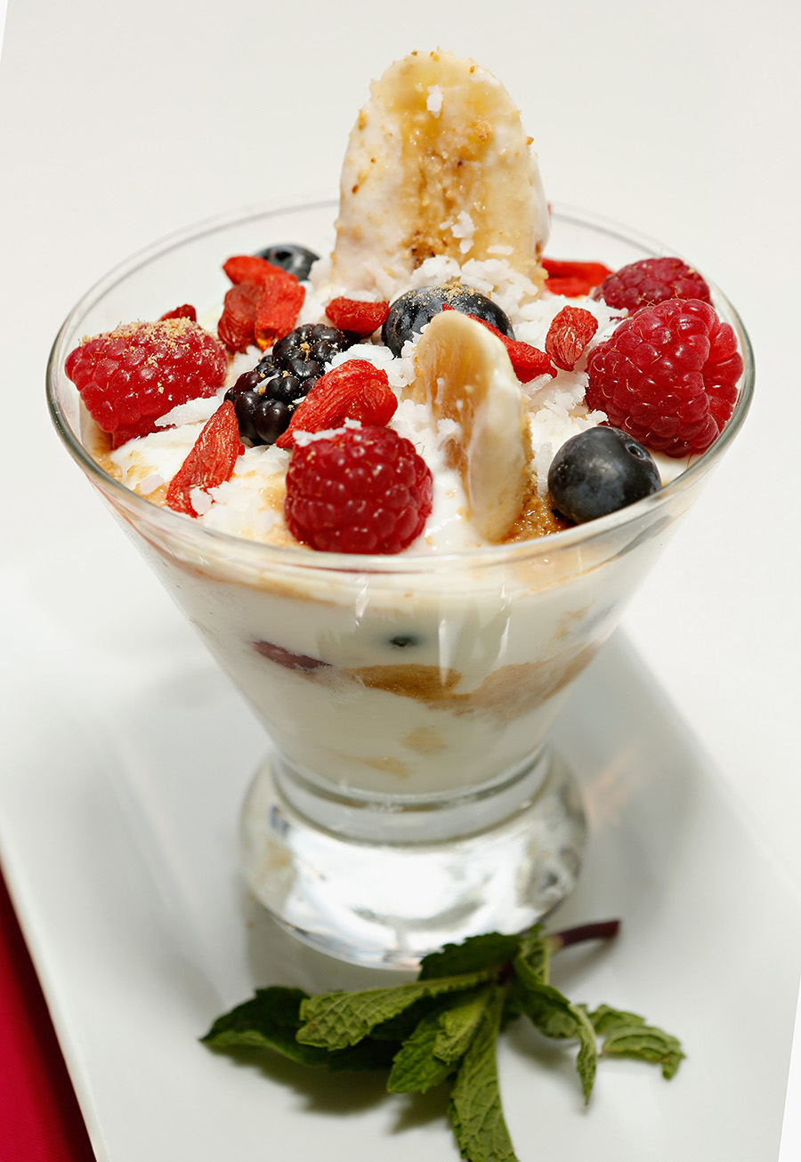 Cat Cora’s Banana Yogurt Split With Berries & Coconut At Residence Inn ...
