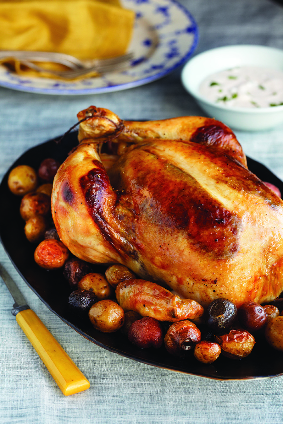 Moroccan-Spiced Roast Chicken With Creamy Cilantro Sauce – New York Family
