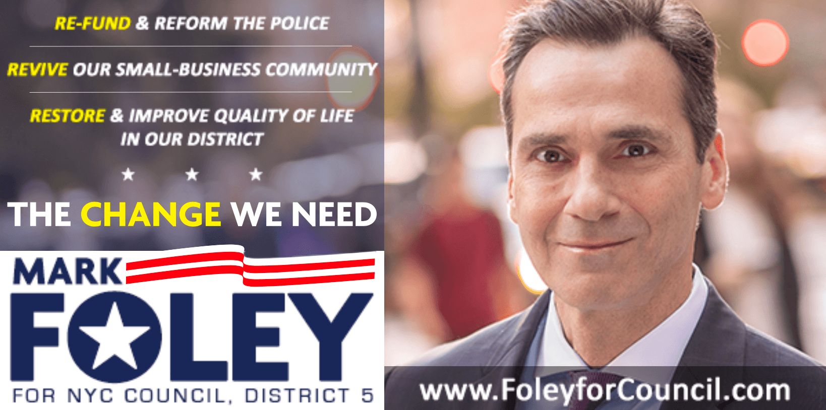 Mark Foley for District 5 for City Council – New York Family